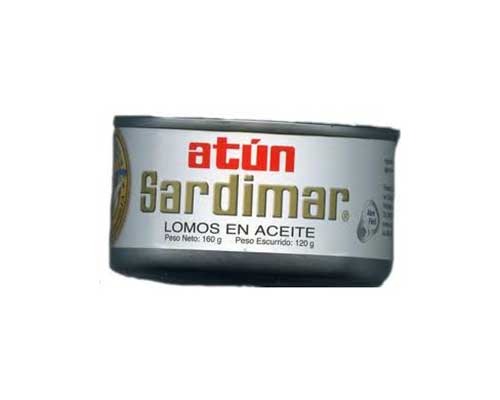 Alimentos Enlatados : Atún Sardimar Lomo en Trocitos en Aceite 140 gr